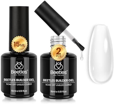 Amazon.com : Beetles Builder Gel for Nails,2 Pcs 8 in 1 Clear Building ...