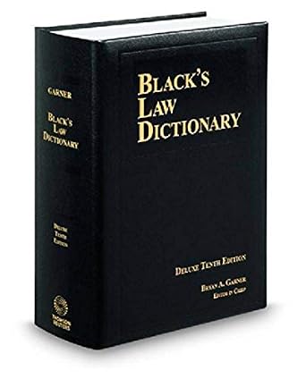 Amazon.com: BLACK'S LAW DICTIONARY; DELUXE 10TH EDITION: 9780314621306 ...