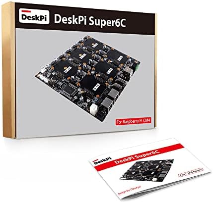 GeeekPi DeskPi Super6C Raspberry Pi CM4 / CM5 Cluster Mini-ITX Board ...