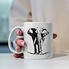 AYUEHBN Keramiktasse für Zuhause und Büro Grafische Elefanten ...