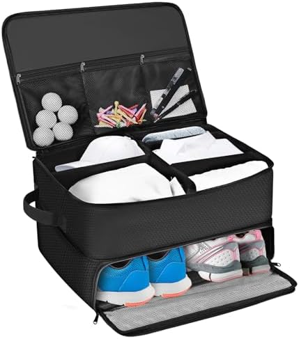 Amazon.com: GWANRU 2 Layers Golf Trunk Organizer, Golf Accessories ...