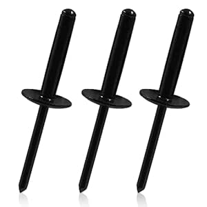 Zorveiio 50Pcs Black Aluminum Tri-Fold Exploding Pop Rivets 3/16 Large ...