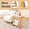 Amazon.com: GOFLAME Rattan Side Table, Z-Shaped End Table with Magazine ...