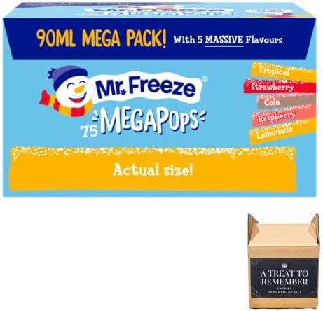 Mr Freeze Super Freeze Pods Ice Pops Assorted Flavours 75 x 90ml (75 ...