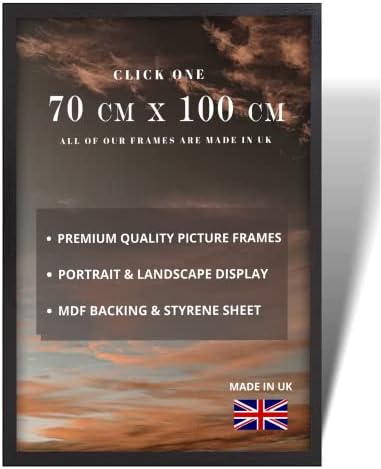 Z&Q Black Poster Frame Extra Large 70x100cm Picture Frame Wall Mount ...
