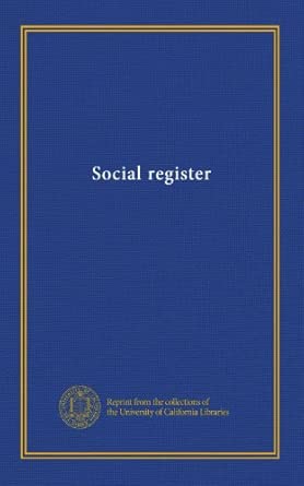 Social register: Unknown, .: 9781125316870: Amazon.com: Books