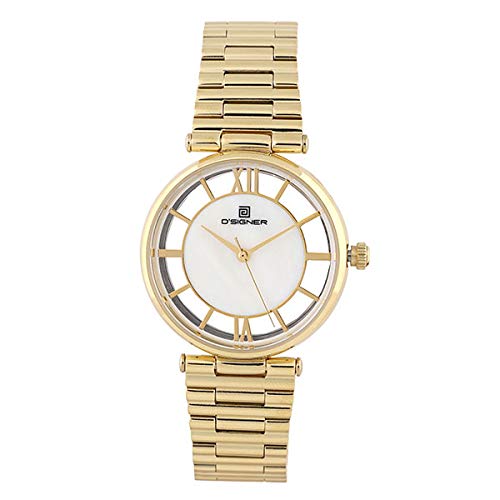 D'SIGNER Stainless Steel Analog White Dial Women's Watch-765Gm.6, Band ...
