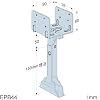 Amazon.co.jp: SIMPSON ポストベース(ケース) EPB44A (土台用) [10個] #DIY シンプソン金具 小屋 2× ...