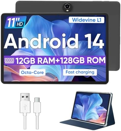 Amazon.com : COLORROOM Tablet 11 inch Android 14 Tablet, 12GB RAM+128GB ...