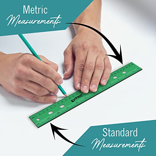 Snapklik.com : Rulers For Kids, 12 Inch Clear Ruler - Assorted Colors ...