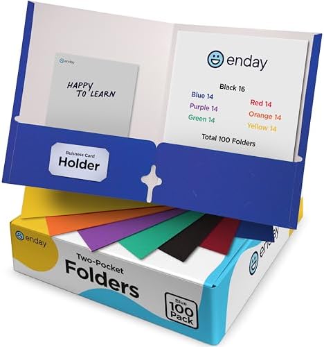 Amazon.com : Paper Folders with Pockets 2 Pocket Folders Bulk, Two ...