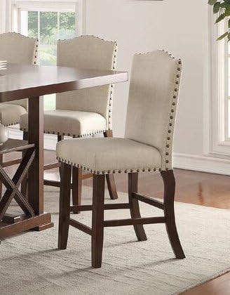 Amazon.com - Poundex Fiorella Solid Wood High Dining Bench, Multi ...