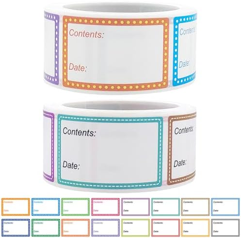 Sticky Labels Roll, 1000 Self Adhesive Labels White Sticky Labels Blank ...