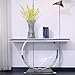 Amazon.com: Asday Silver Console Table for Entryway, Mirrored Sofa ...