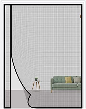 Fiberglass Magnetic Door Screen Fit Door Size 72 x 80 Inch, Sunmoxia ...