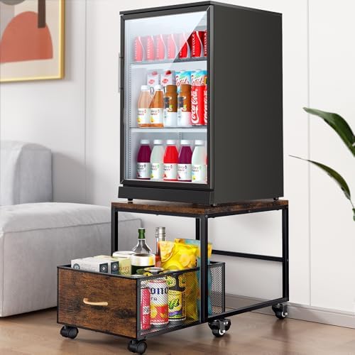 Amazon.com: PUNCIA 19.7x19.7in Fridge Stand with Storage Mobile ...