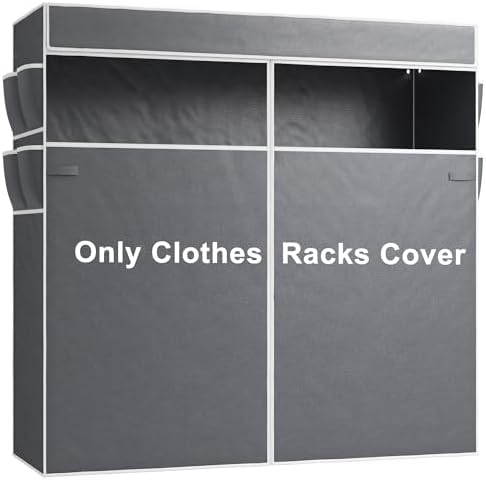 Amazon.com: 59" Garment Rack Cover,Garment Bags For Hanging Clothes ...