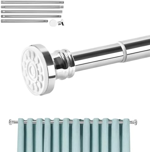 XSpecial Extendable Curtain Pole (110-290cm) No Drill Shower Curtain ...