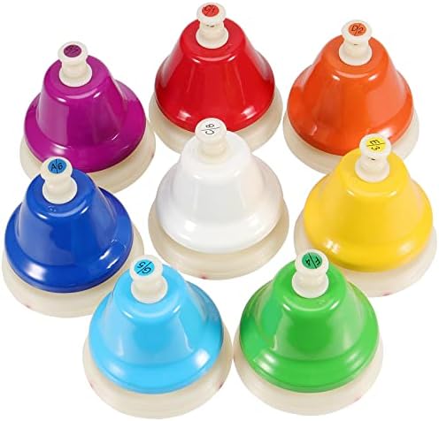 Amazon.com: Facmogu Desk Bells, 8 Notes Diatonic Metal Hand Bells ...