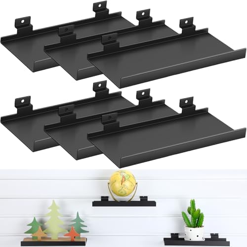 Amazon.com: KEJJNYER 4x10 Inch Metal SlatWall Shelves, 8 Pack Black ...