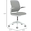 Amazon.com: Steelcase Cobi Arm Chair with White Base & Hard Flood ...