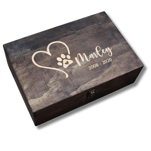 Amazon.com: Personalized Pet Memory Keepsake Box Custom Engraved Wooden ...