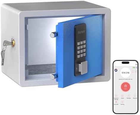 WeHere Safe Box with Digital Lock,Small Security Box, App/One-Time ...