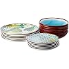 Tognana Jungle Tableware, Set of 18 Pieces, Porcelain, Multicoloured ...