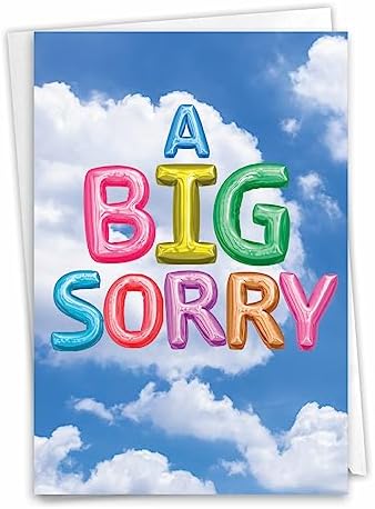 Amazon.com : NobleWorks - Sorry Greeting Card with 5 x 7 Inch Envelope ...