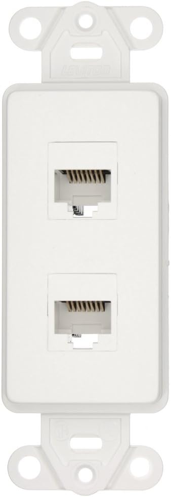 Amazon.com: Leviton 41688-W Decora Telephone Wallplate Insert, White ...