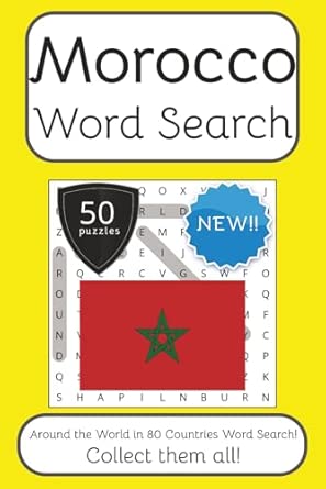 Morocco Word Search Book: Words Search With Easy To Read Print about ...