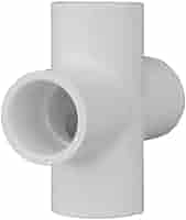 White PVC Pipe Cross Connector For Plumbing Irrigation Spears ...