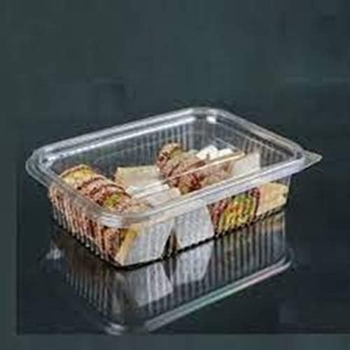 Buy KRUM Plastic Transparent Rectangle Takeout Food Containers Food ...
