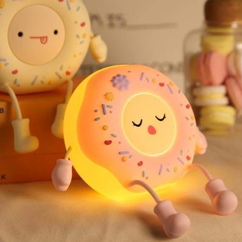 ipalmay Doughnut Night Light - Cute Donut Night Lamp USB Rechargeable ...