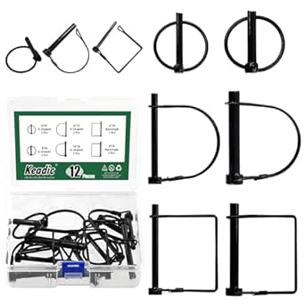 Amazon.com: Keadic 12Pcs Wire Lock Pin, Black Zinc Plated Shaft Locking ...