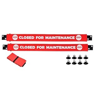 Nylon Bathroom & Restroom Closed for Maintenance Door Barricade Sign ...