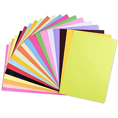 OFIXO 100 pcs Color Sheets (10 Sheets each color ) Copy Printing Papers ...