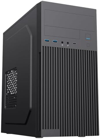 CiT Mentor Micro-ATX Office Business PC Case With USB Type C & 80mm ...