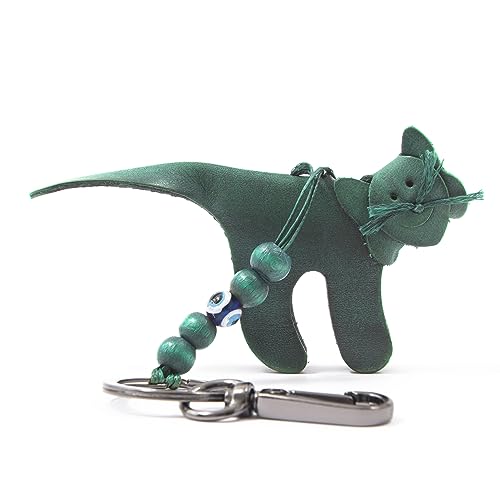 Amazon.com: Handmade Leather Cat Keychain, Hanging Bag Charm for Purse ...