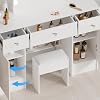 LIANWANG Girls Dressing Table, Large 5 Drawers and 6 Display Shelves ...