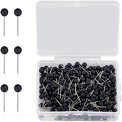 Outus 1/ 8 Inch Round Head Map Tacks Push Pins, 300 Pieces, White ...