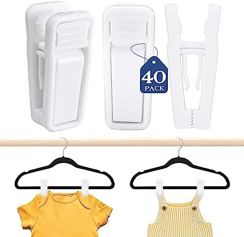 Amazon.com: Hanger Clips 30 Pack, Multi-Purpose Hanger Clips for ...