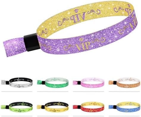Amazon.com : 100 Pcs VIP Cloth Event Wristband, Disposable VIP ...