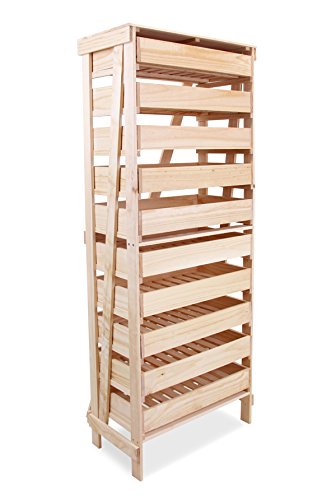 Primrose 10 Drawer Space Saving Wooden Apple Storage Rack H156cm x ...
