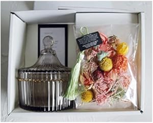 Amazon.co.jp: グローバルアロー ボウテ ガラスジャー ポプリセット ホワイトティの香り サイズ：約φ10 H12 I04-5577 : ホーム＆キッチン