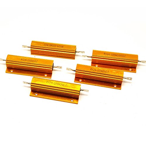 2 Pieces RX24-100W-30RJ Yellow Aluminum Metal Case Resistor RX24 100W ...