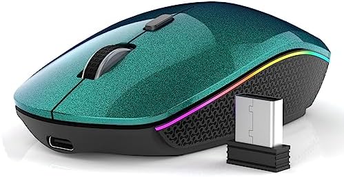 Amazon.com: FENISIO Wireless Mouse, 2.4G Optical Cordless Mouse with ...