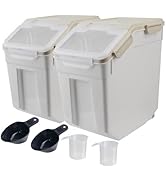 Amazon.com: Saim Large Flour Storage Container Bin 50lb, 2Pack Airtight ...