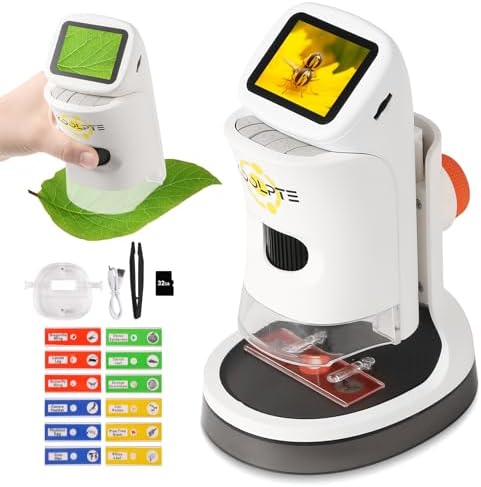Amazon.com : Kids Microscope for Ages 8-12, Handheld Digital Microscope ...