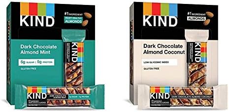 Amazon.com : KIND Bars, Dark Chocolate Mint and Dark Chocolate Almond ...